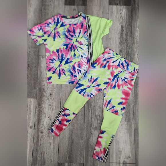 Justice | Matching Sets | Justice Vibrant Pinkbluegreen Tie Dye ...